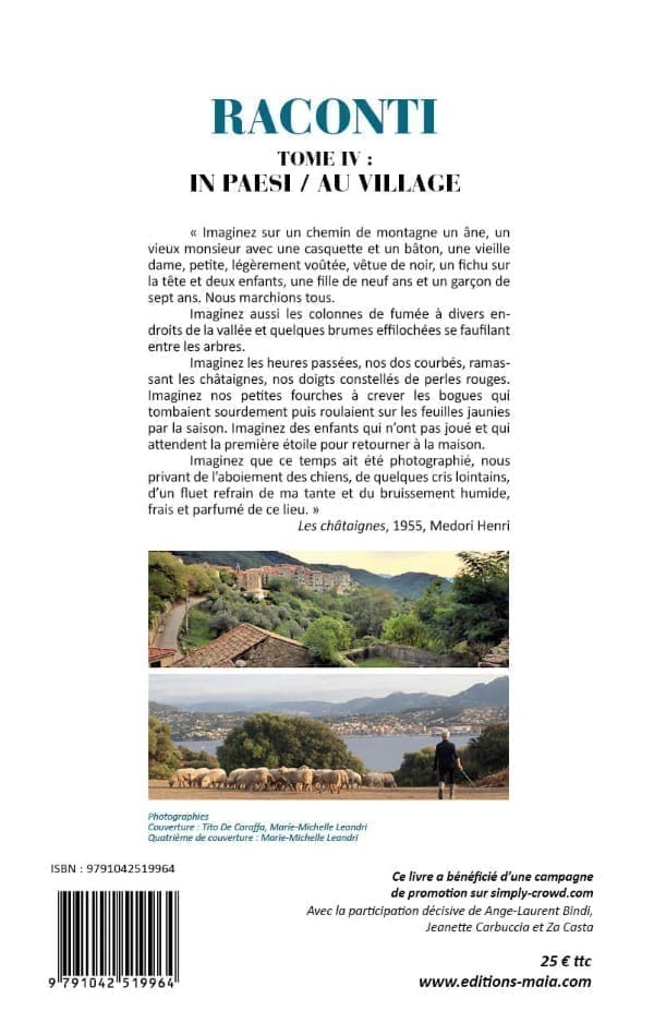 Raconti IV - In paesi / Au village par Ange-Laurent Bindi, Rinatu Coti ...